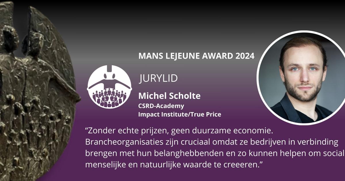 Michel Scholte jurylid Mans Lejeune Award 2024 | Lejeune
